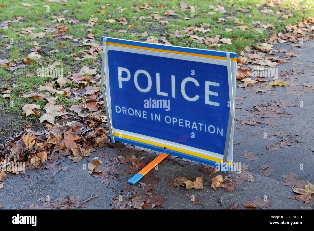Metropolitan Police Sign Warning Police High Resolution Stock ...
