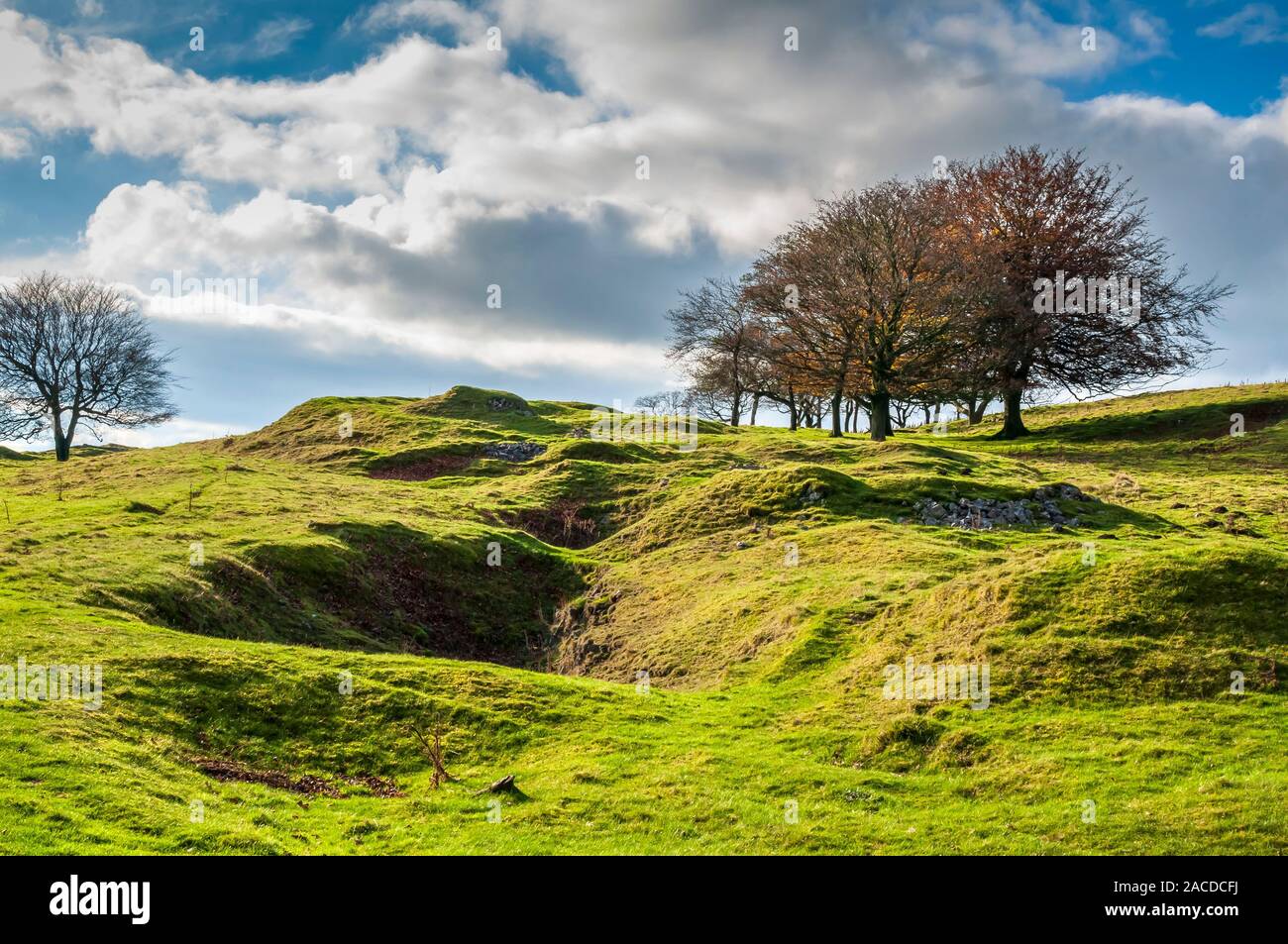 Water-storage pond at Watts Grove, an old lead mine to the SW of ...