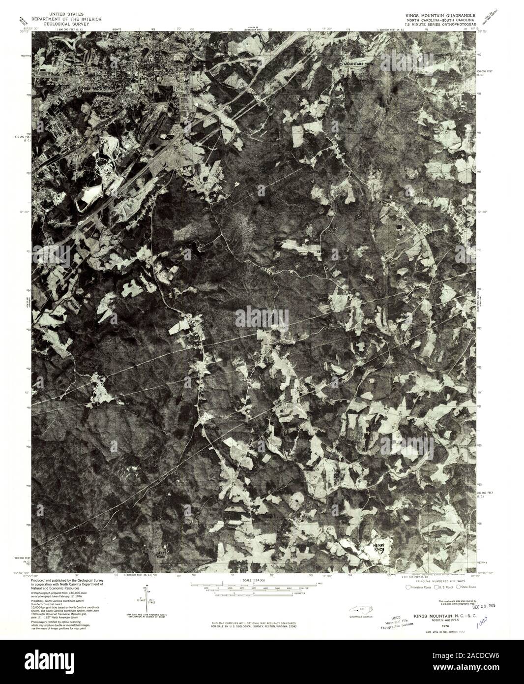 Kings mountain map hi-res stock photography and images - Alamy