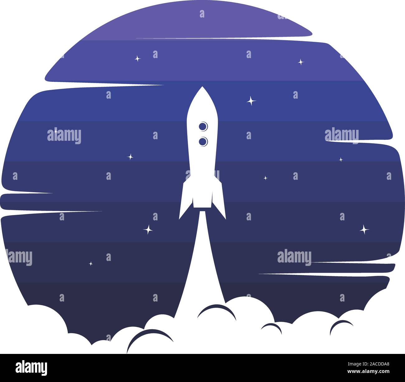 space rocket shuttle ship sign logo logotype vector art Stock Vector ...