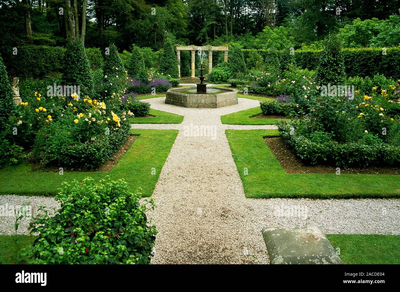 Trevarno Gardens. The Sunken Italian Garden at Trevarno Gardens in ...