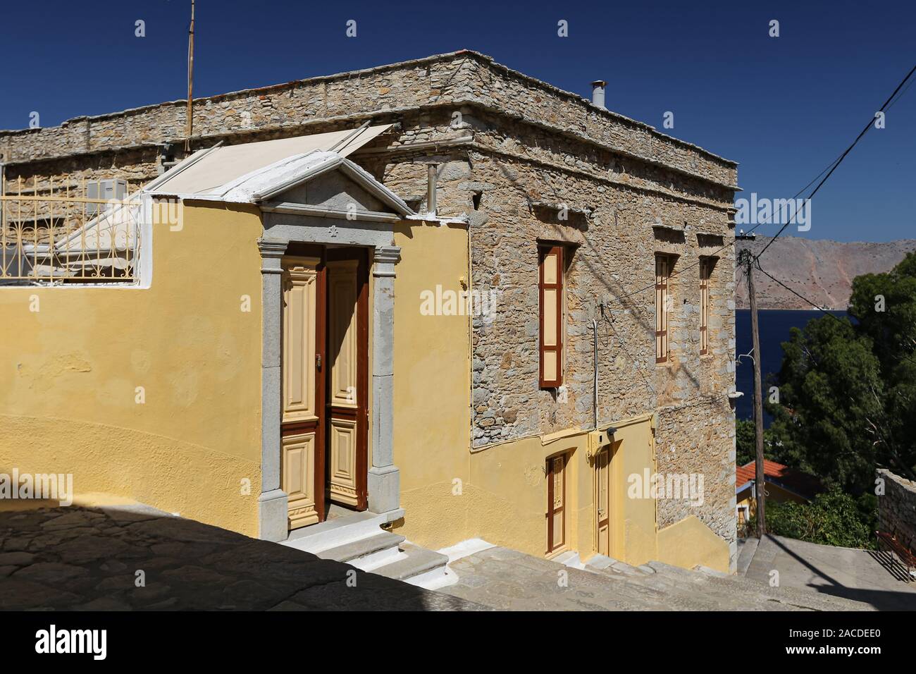 Traditional House in Symi Island in Greece Stock Photo - Alamy