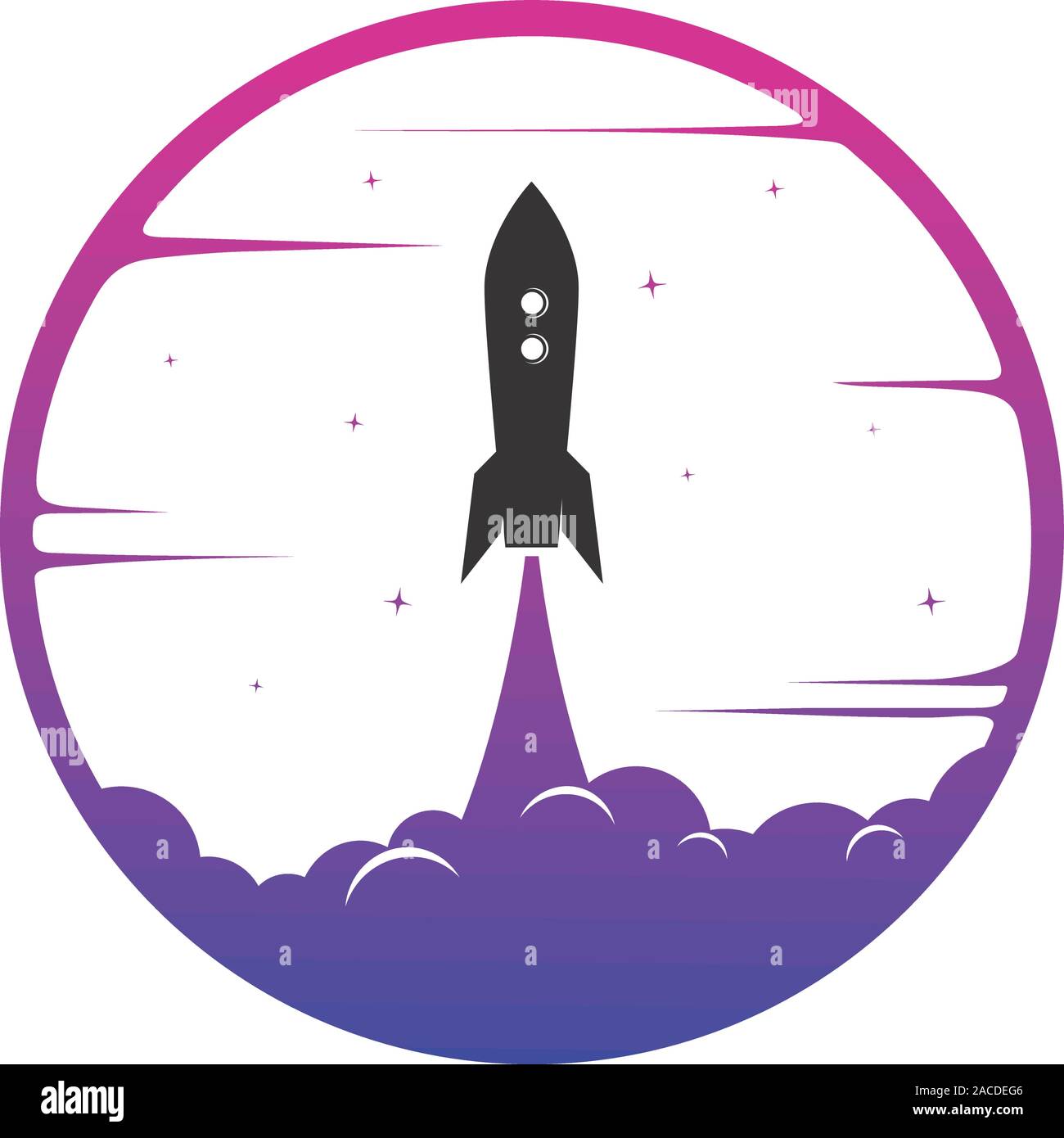 space rocket shuttle ship sign logo logotype vector art Stock Vector ...