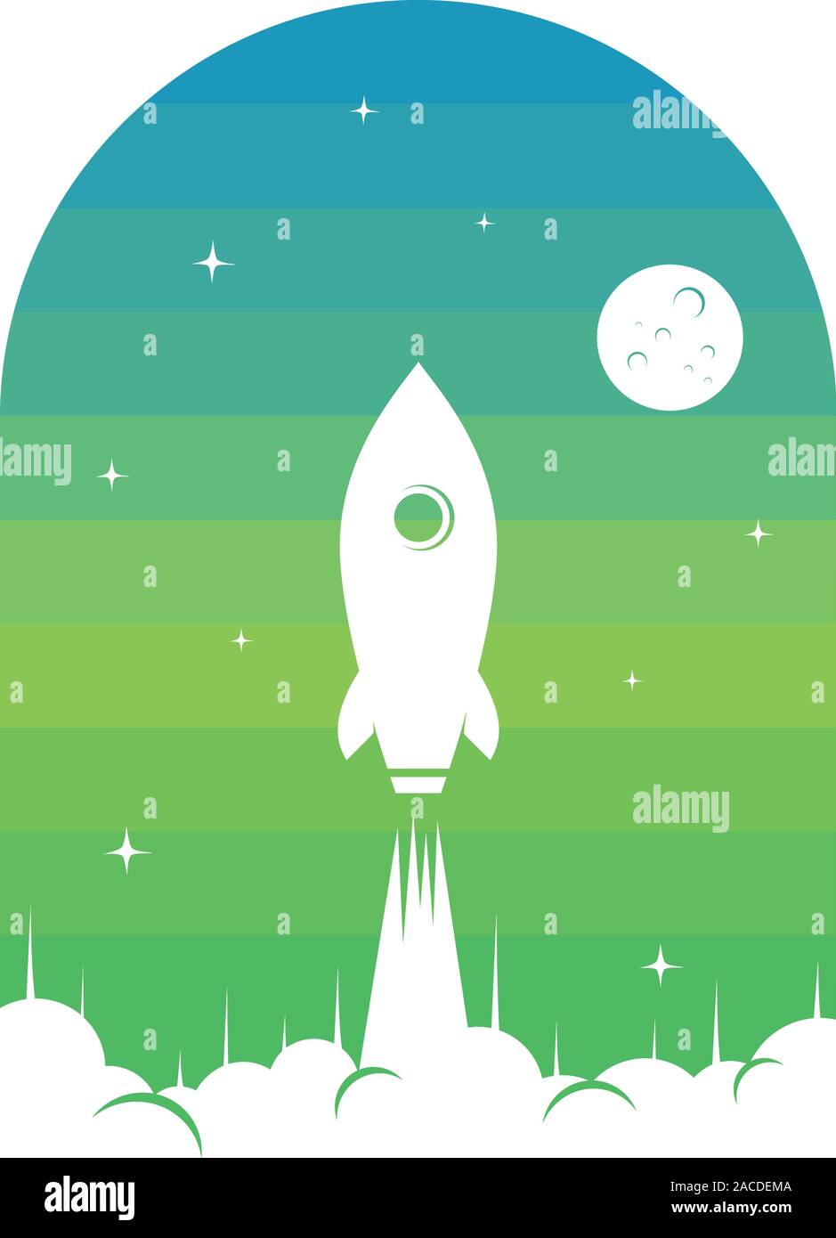 space rocket shuttle ship sign logo logotype vector art Stock Vector ...