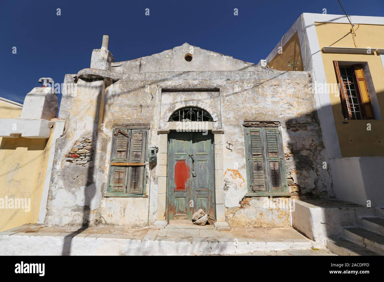Traditional House in Symi Island in Greece Stock Photo - Alamy