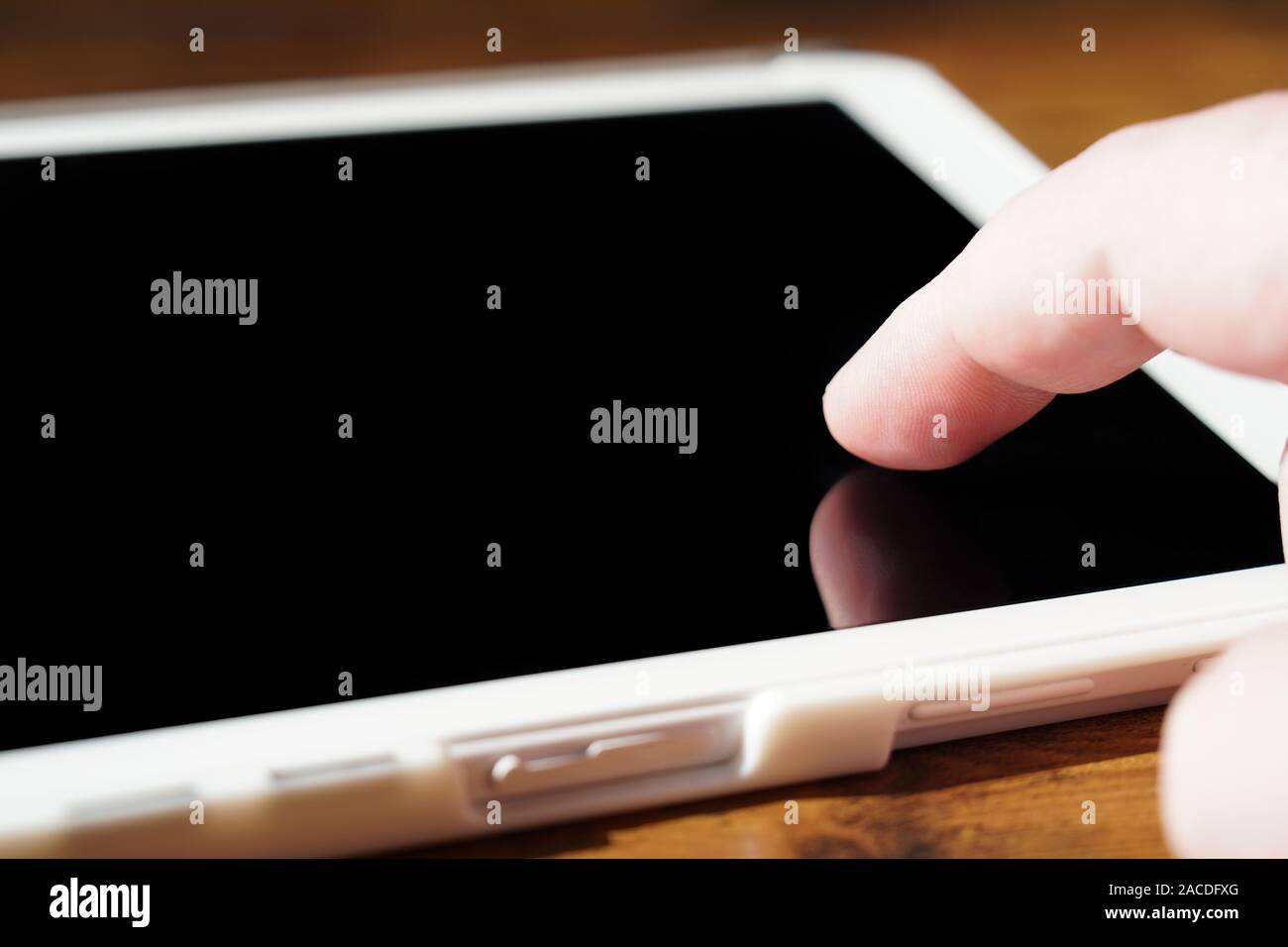 Finger touching digital screen hi-res stock photography and images - Alamy