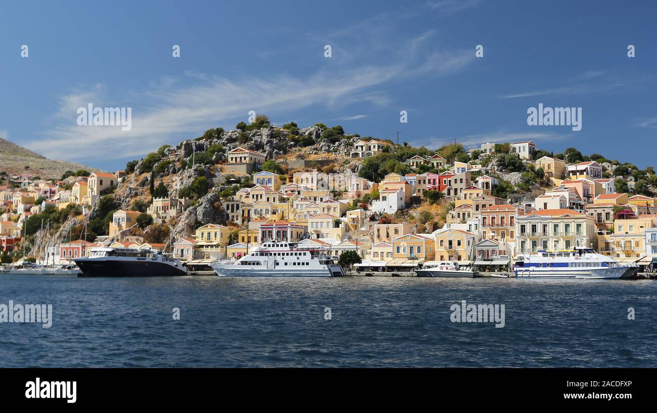 General View of Symi Island in Greece Stock Photo - Alamy