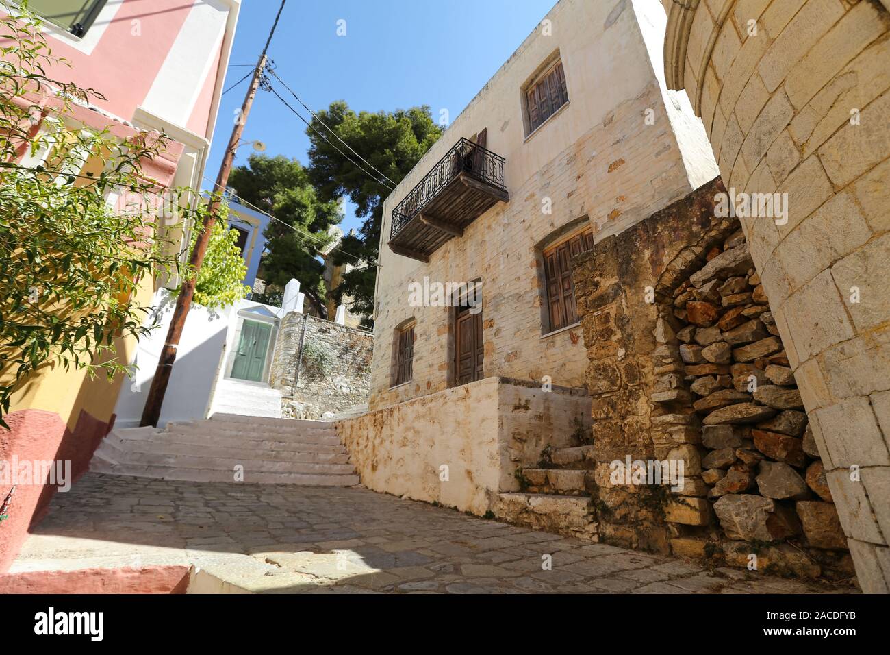 Traditional House in Symi Island in Greece Stock Photo - Alamy