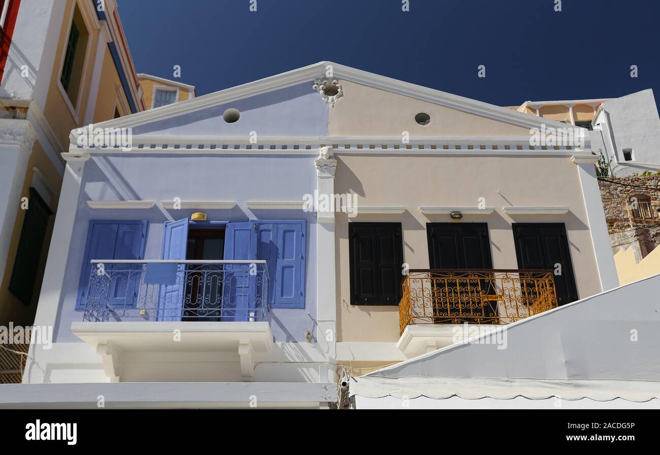 Traditional House in Symi Island in Greece Stock Photo - Alamy