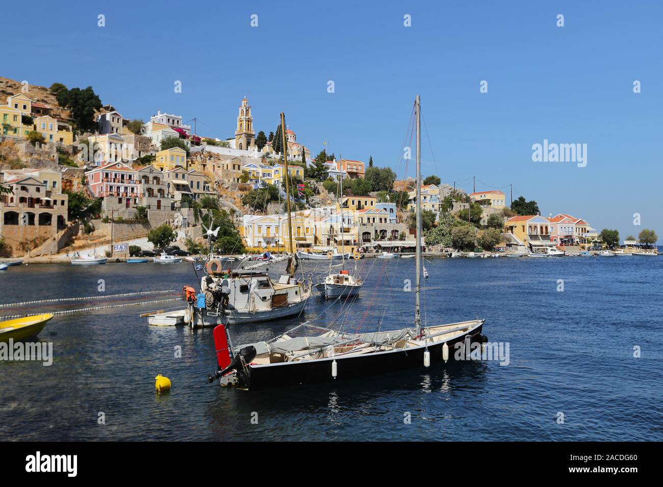 General View of Symi Island in Greece Stock Photo - Alamy