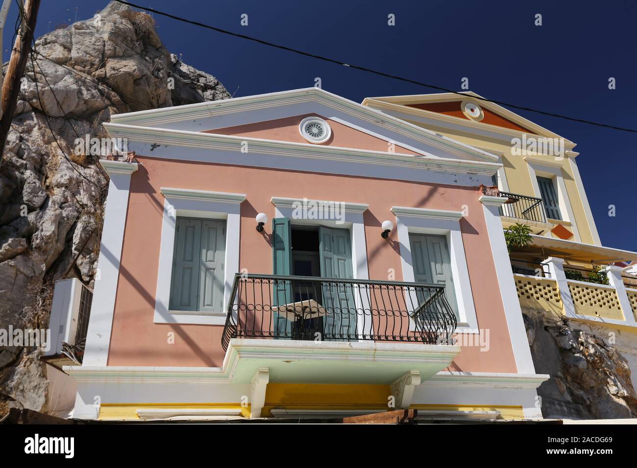 Traditional House in Symi Island in Greece Stock Photo - Alamy