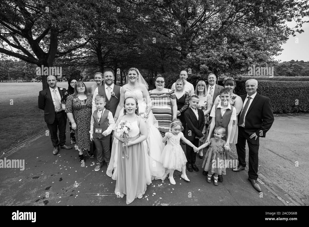 Post wedding ceremony pictures with guests, Floral Hall, Tunstall Park ...
