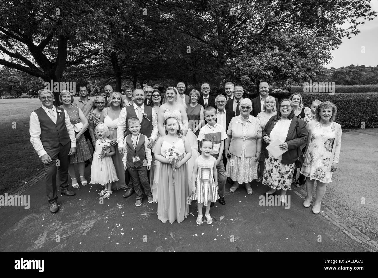 Post wedding ceremony pictures with guests, Floral Hall, Tunstall Park ...