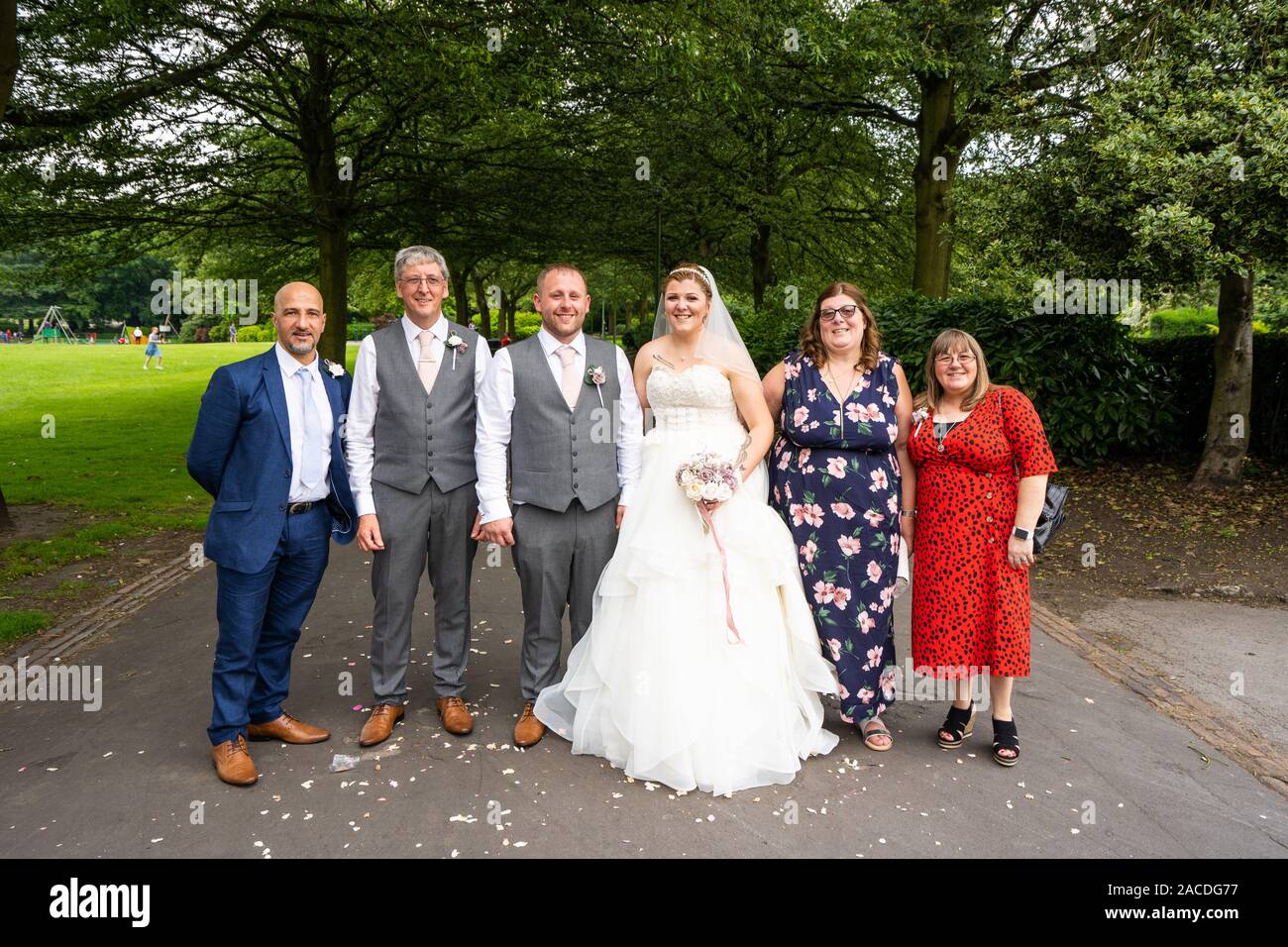 Post wedding ceremony pictures with guests, Floral Hall, Tunstall Park ...