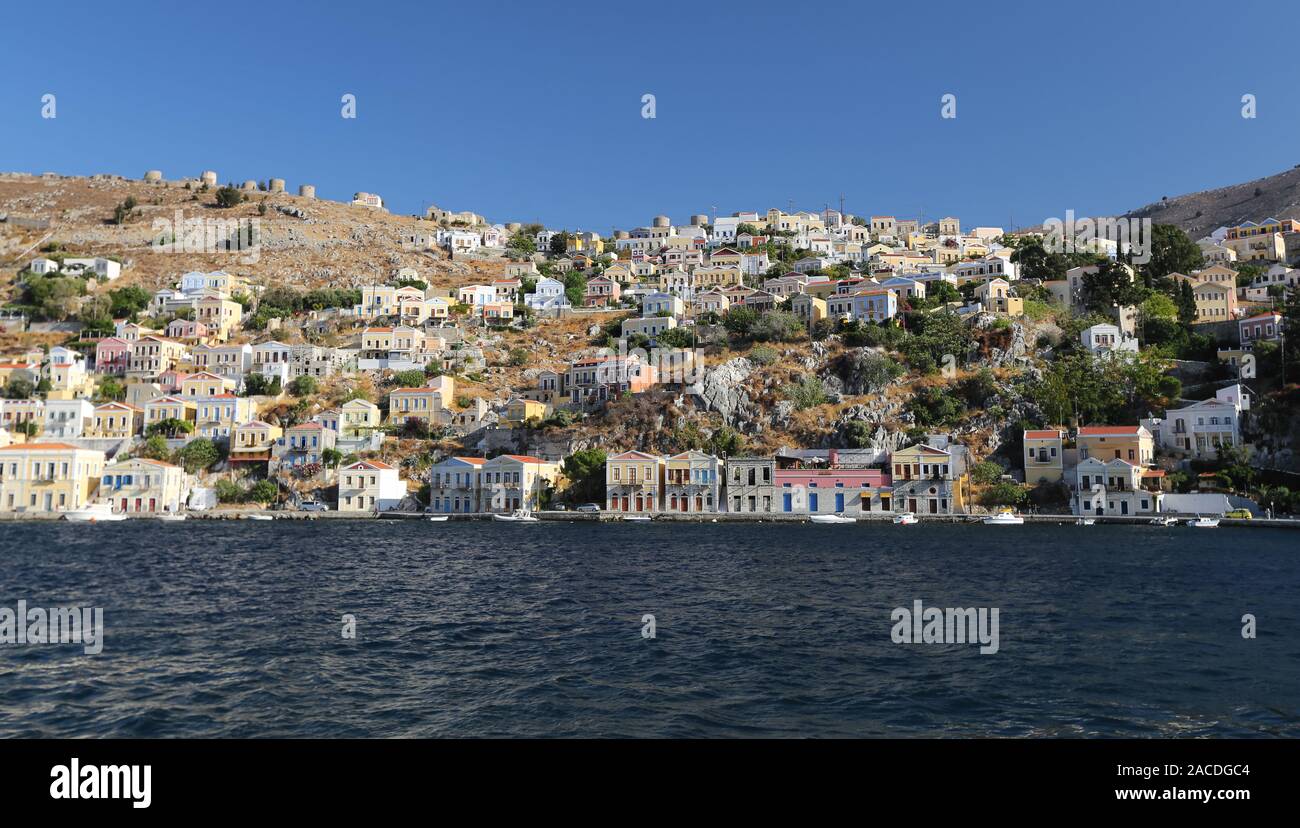 General View of Symi Island in Greece Stock Photo - Alamy