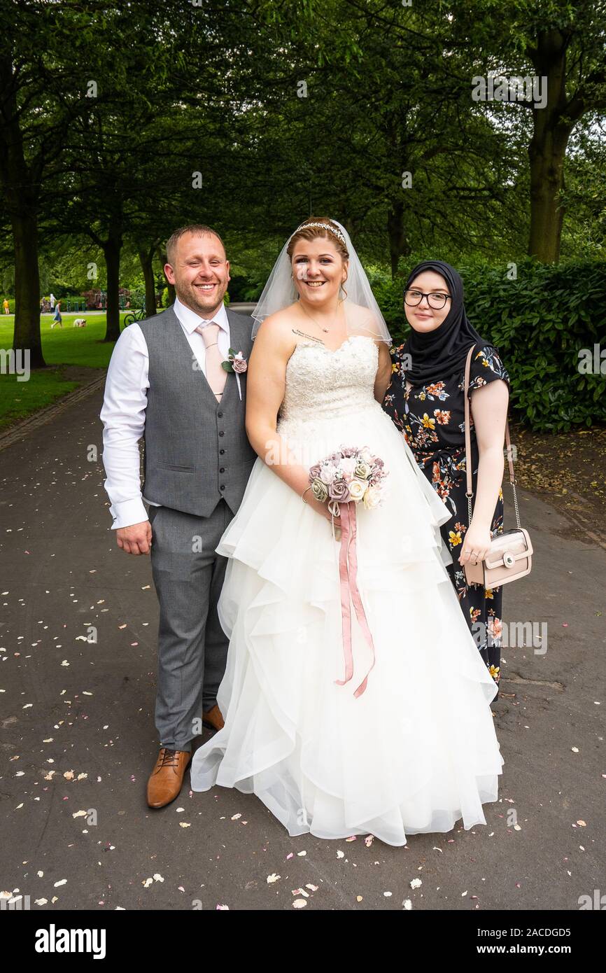 Post wedding ceremony pictures with guests, Floral Hall, Tunstall Park ...