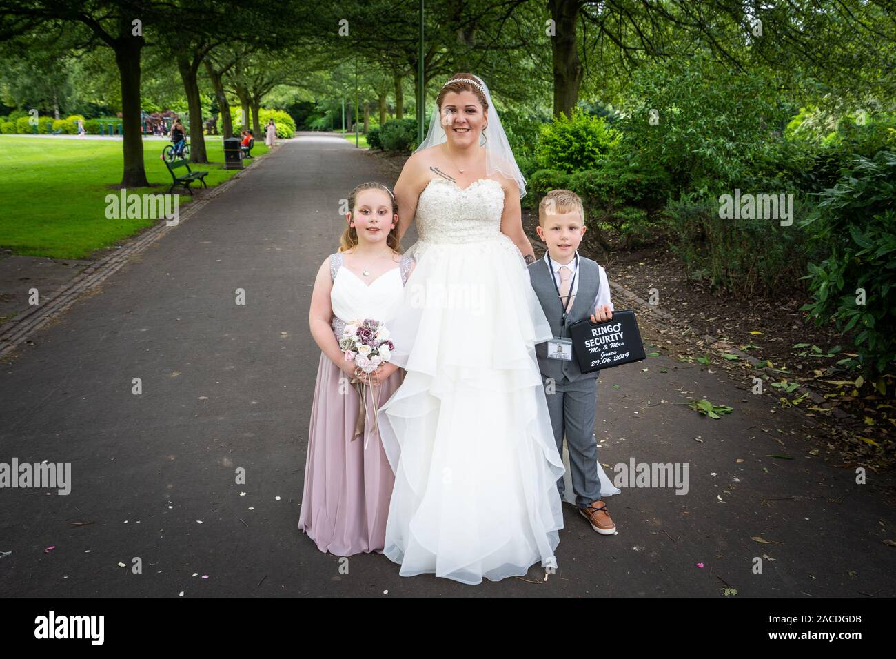 Post wedding ceremony pictures with guests, Floral Hall, Tunstall Park ...