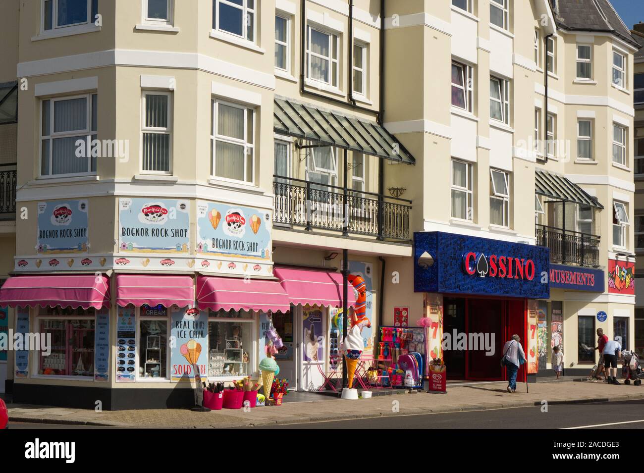 Chichester, England - September 5, 2019: Shop selling sweets and 'rock ...