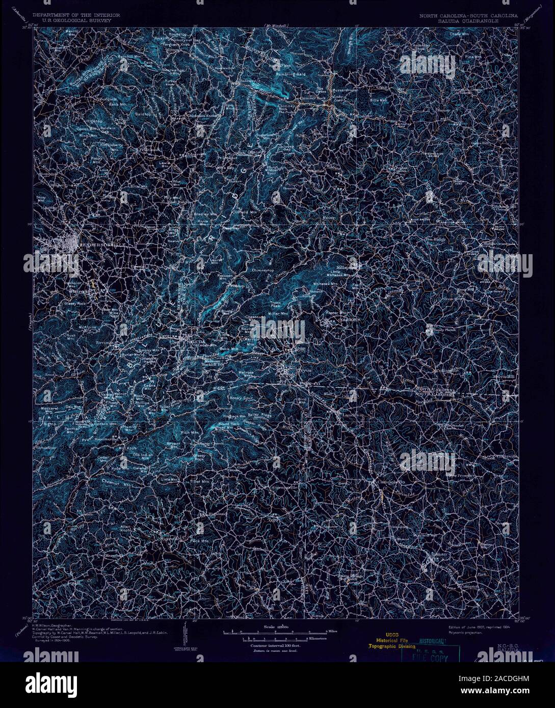 Map of saluda hi-res stock photography and images - Alamy