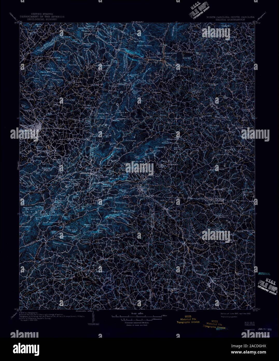 Saluda map hi-res stock photography and images - Alamy