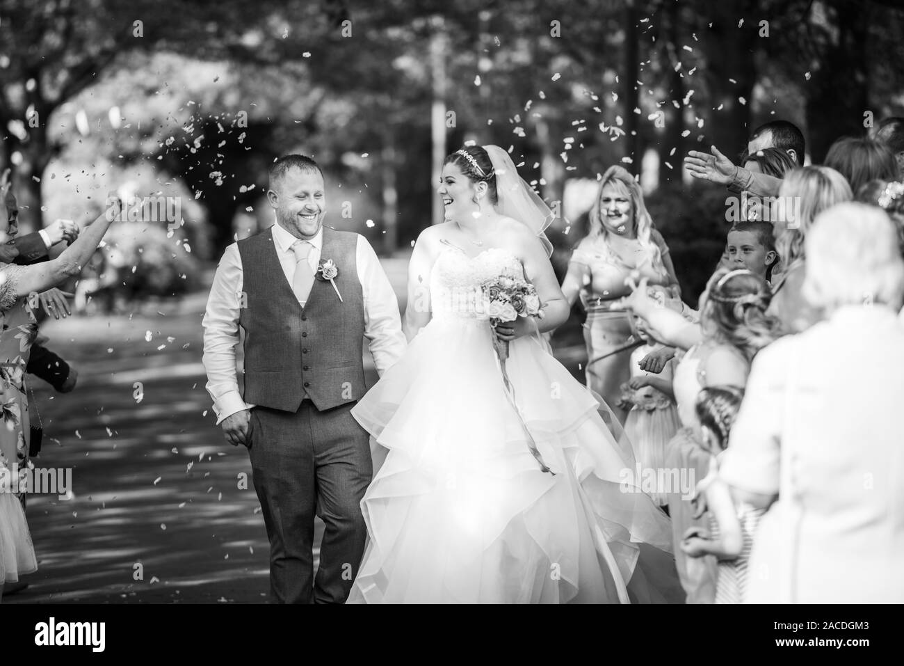 Post wedding ceremony pictures with guests, Floral Hall, Tunstall Park ...