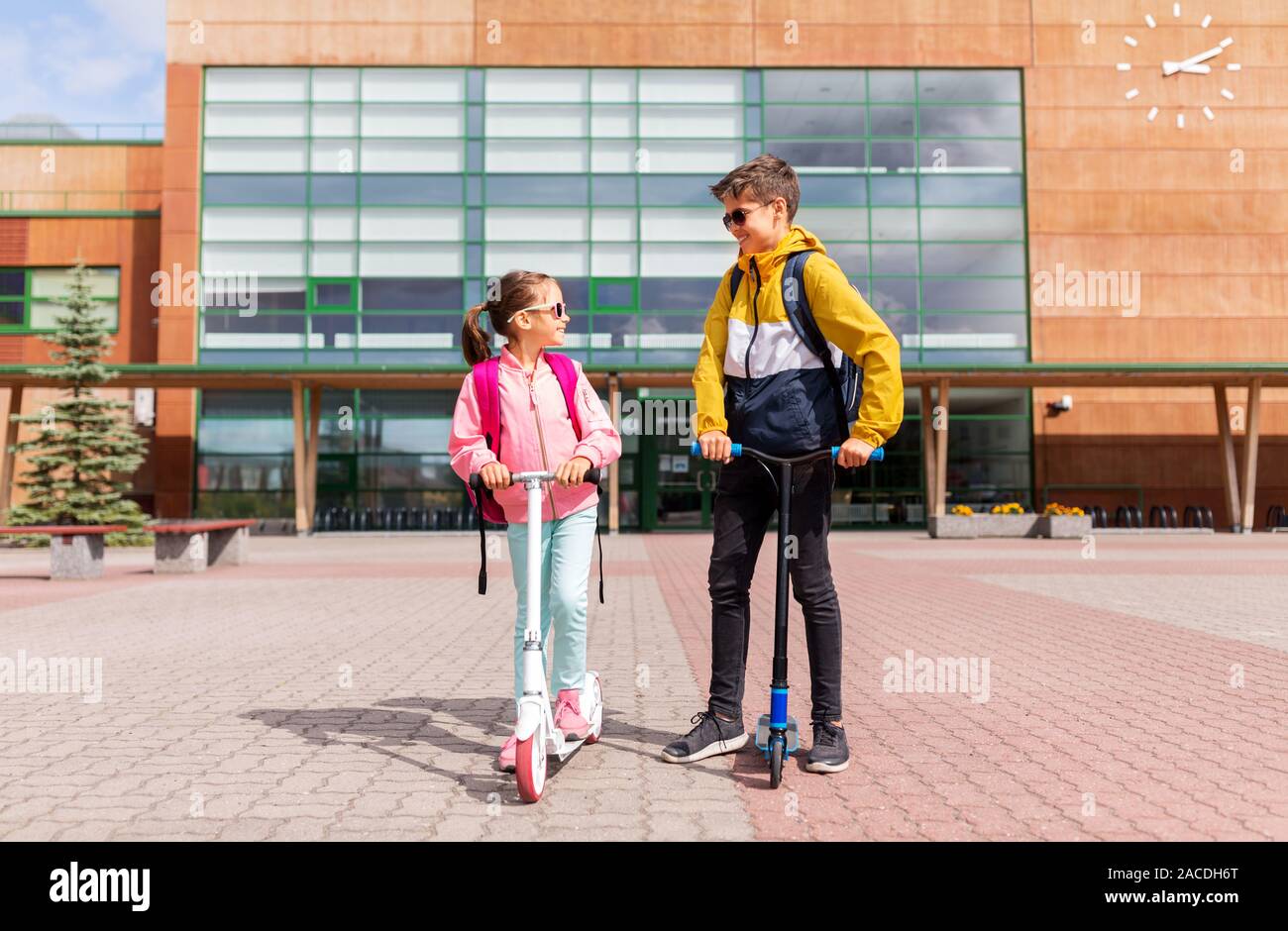 Child riding to school hi-res stock photography and images - Alamy