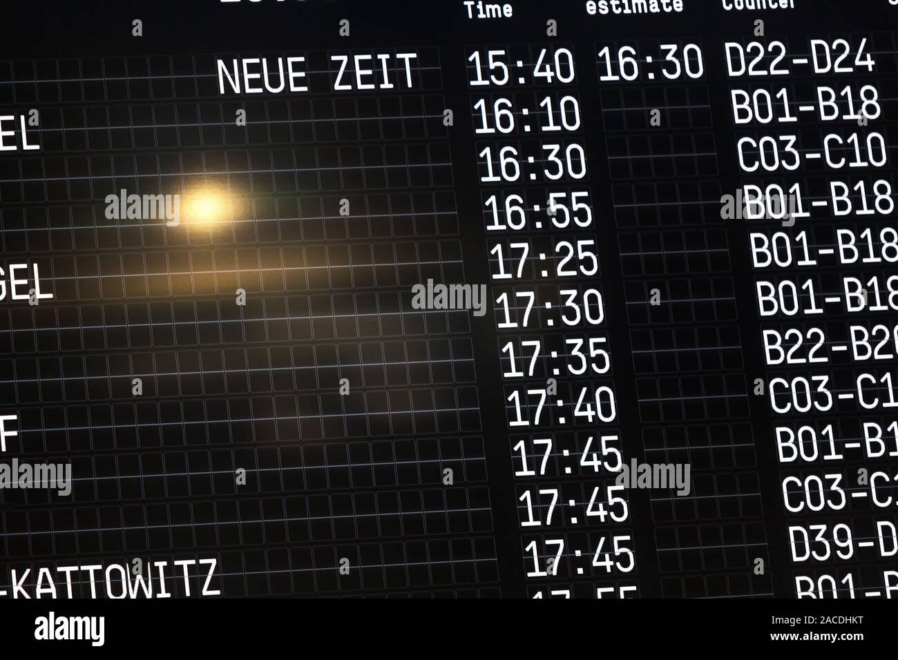 flight information charts at an airport Stock Photo - Alamy