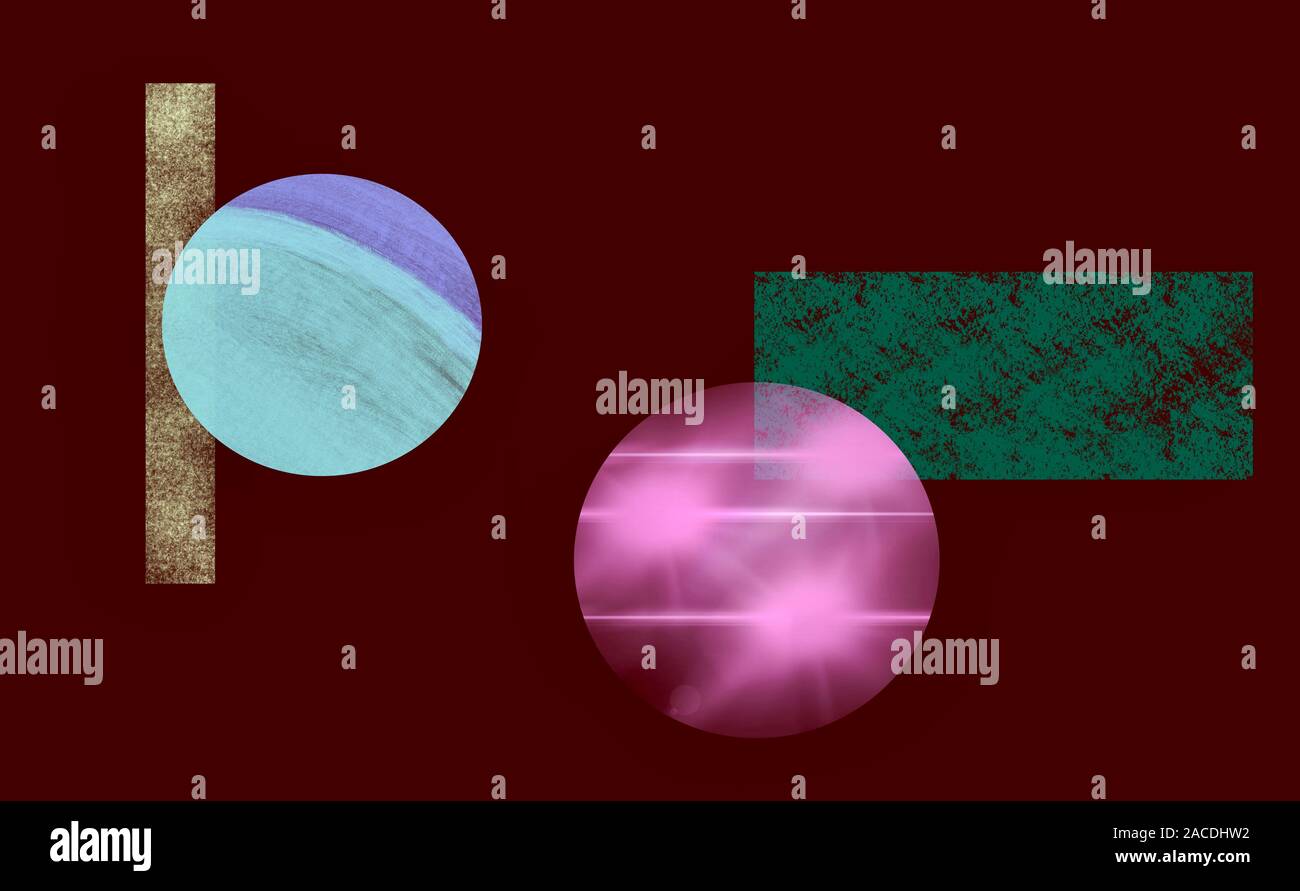 Celestial inspired geometric digital illustration Stock Photo - Alamy