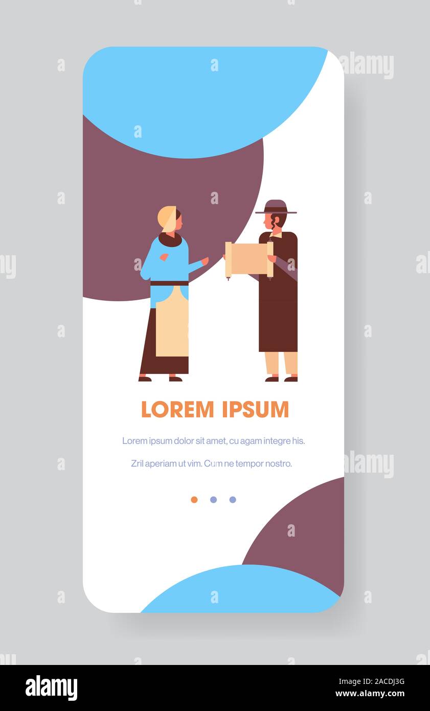 jews couple reading torah jewish man woman in traditional clothes ...