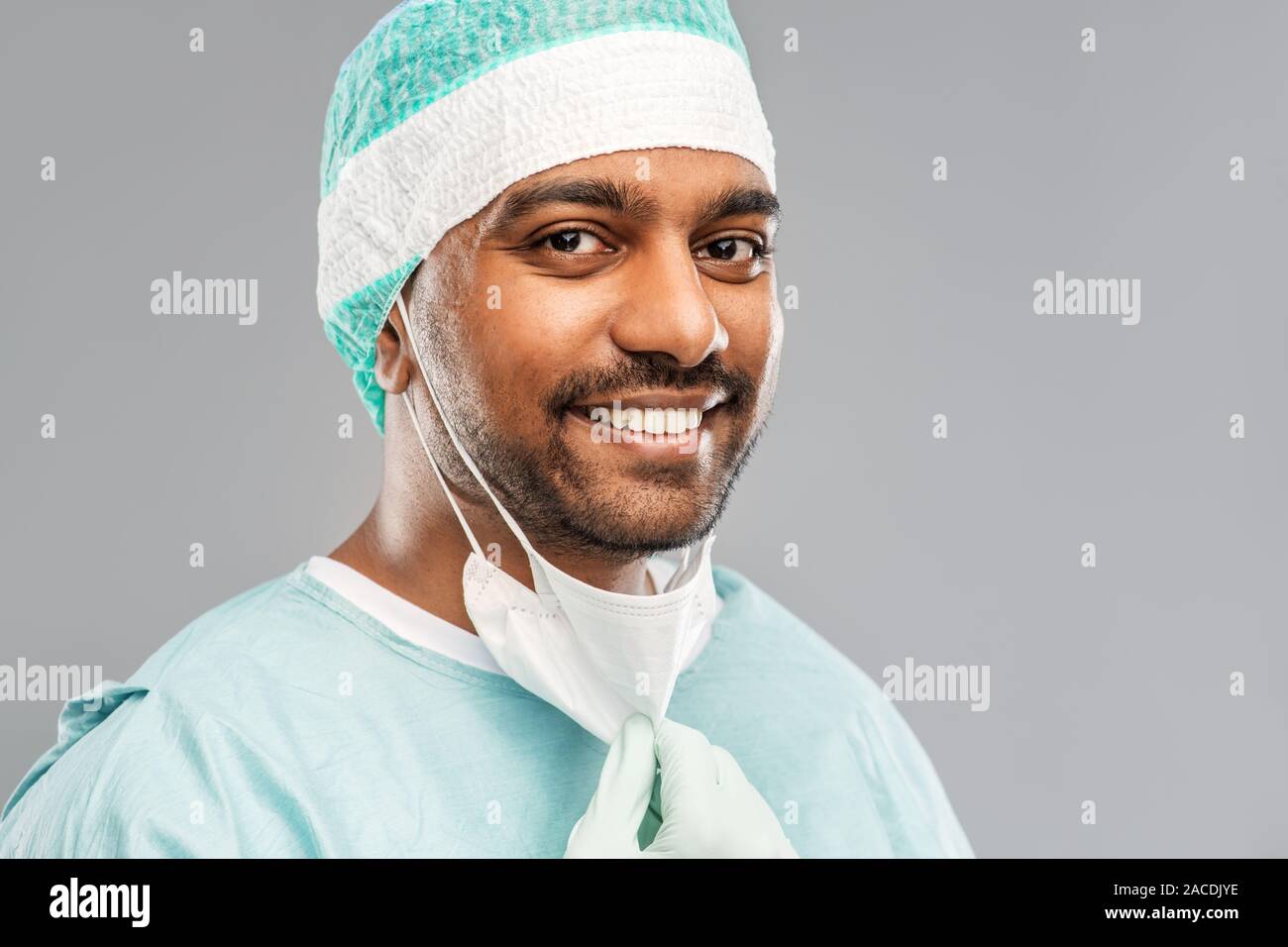 face of doctor or surgeon with protective mask Stock Photo - Alamy