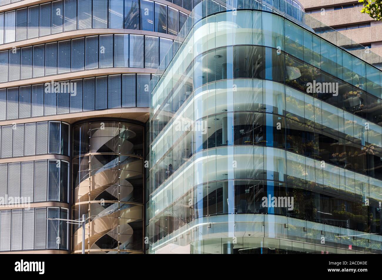 The glass encassed UTS Central Building has many unique design features ...
