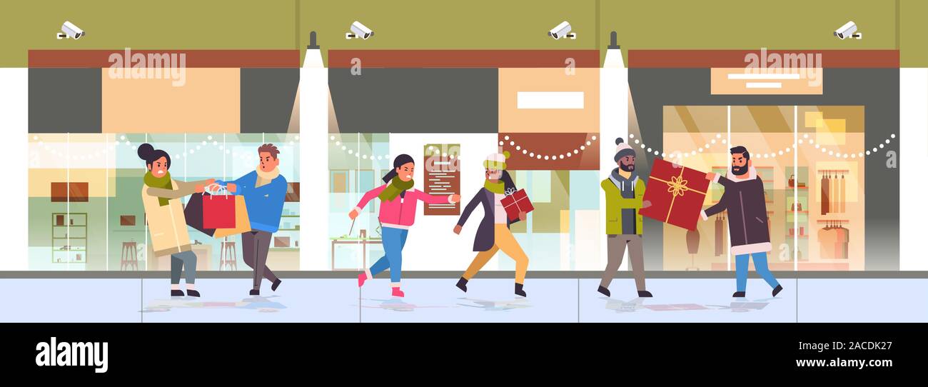 Angry customer shopping mall Stock Vector Images - Alamy