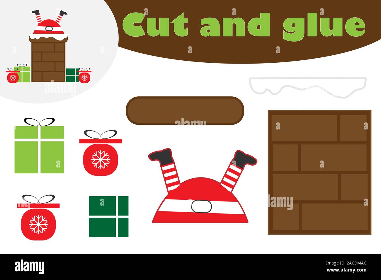 Santa toy cutout Stock Vector Images - Alamy