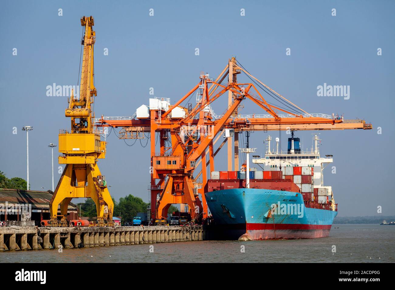 Yangon Port, Yangon, Myanmar Stock Photo - Alamy