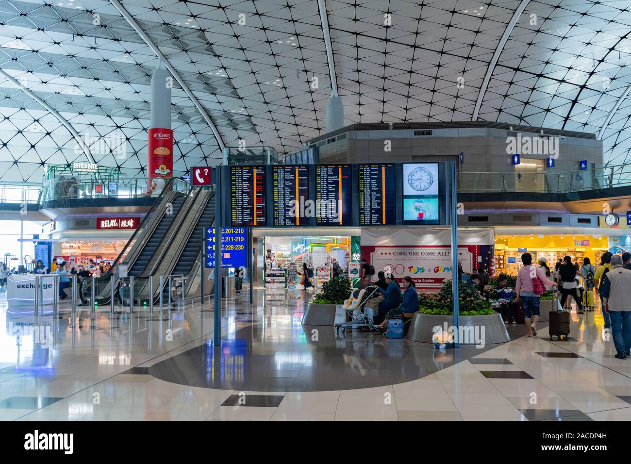 Hong Kong, OCT 20: Interior view of the famous Hong Kong International ...