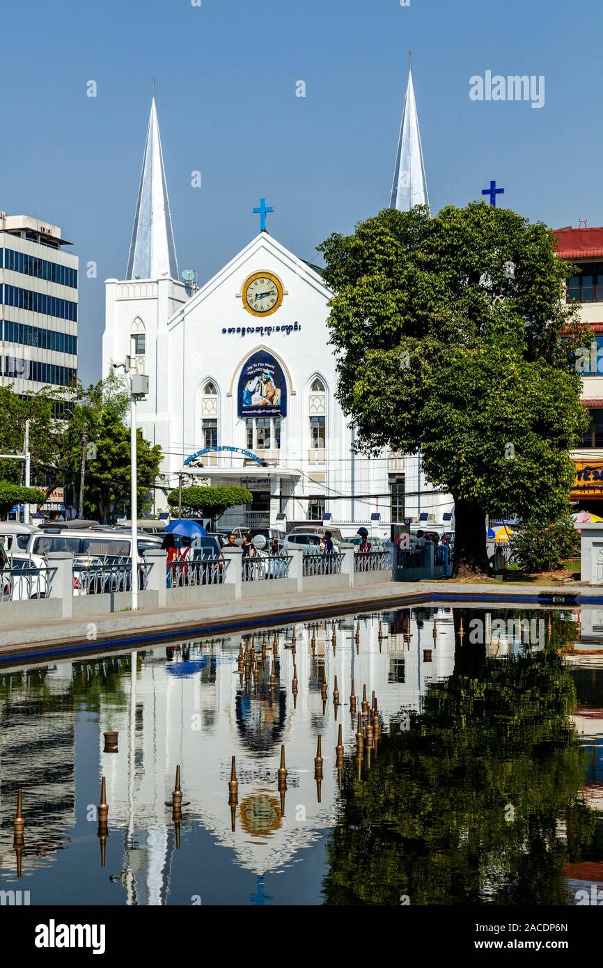 The Immanuel Baptist Church, Yangon, Myanmar Stock Photo - Alamy