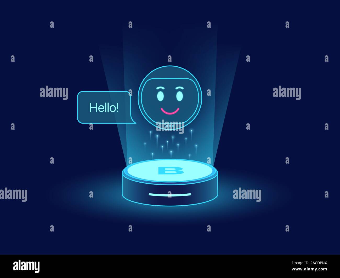 Cute chat bot, virtual voice assistant. Mobile chatbot with function of ...