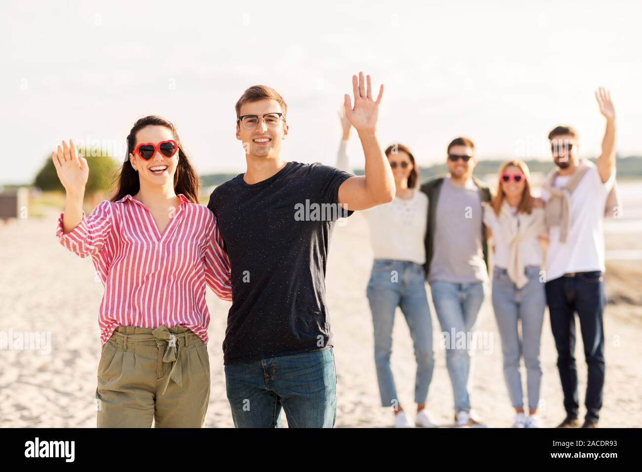 Man waving on beach hi-res stock photography and images - Alamy