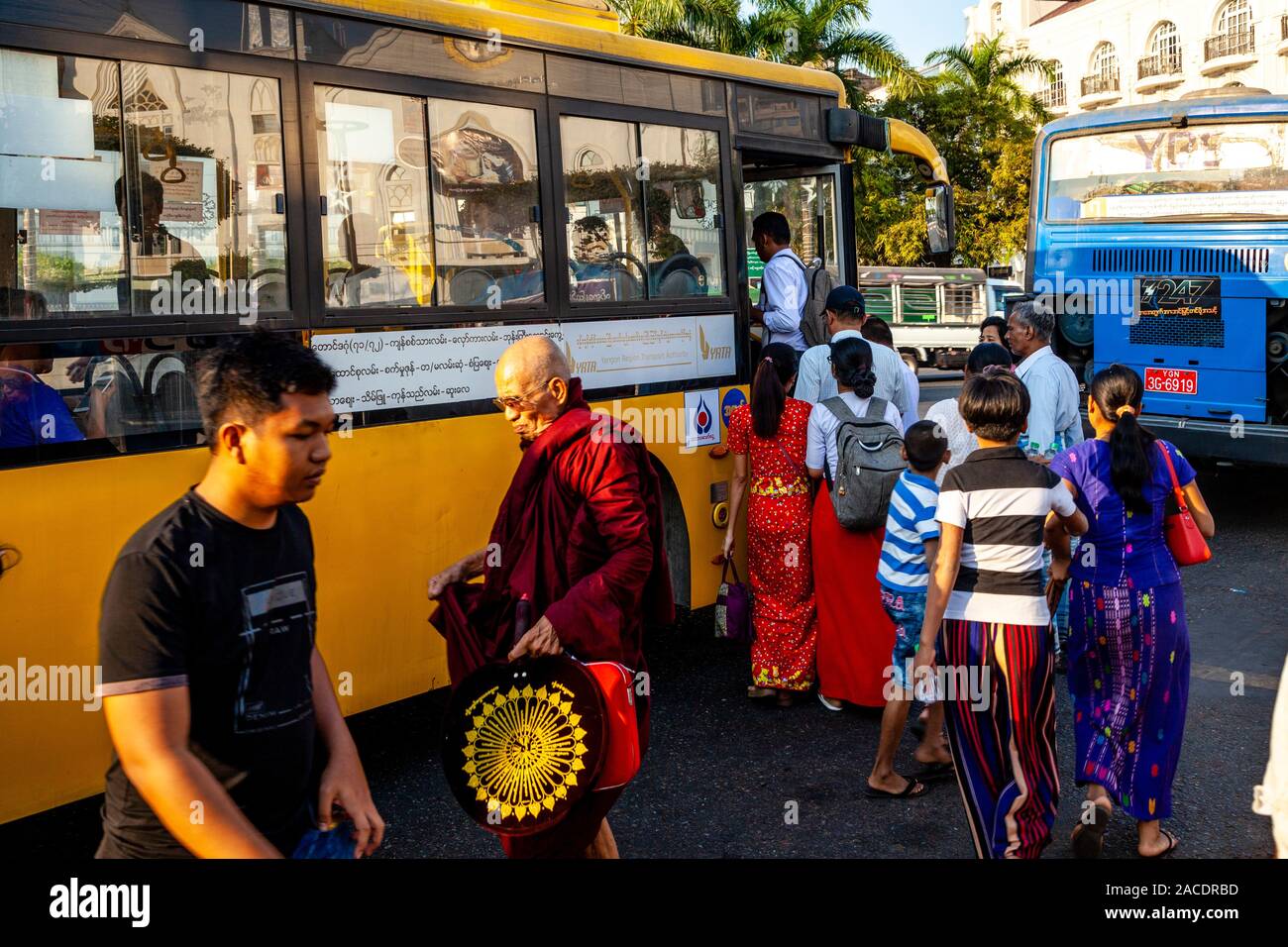 Public Transport, Yangon, Myanmar Stock Photo - Alamy