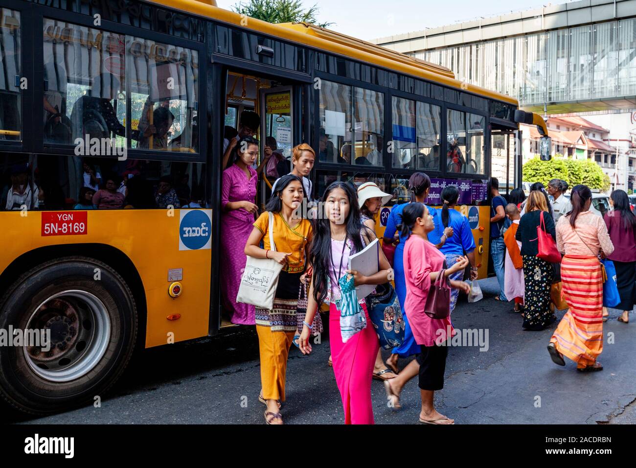 Myanmar burma yangon bus hi-res stock photography and images - Alamy