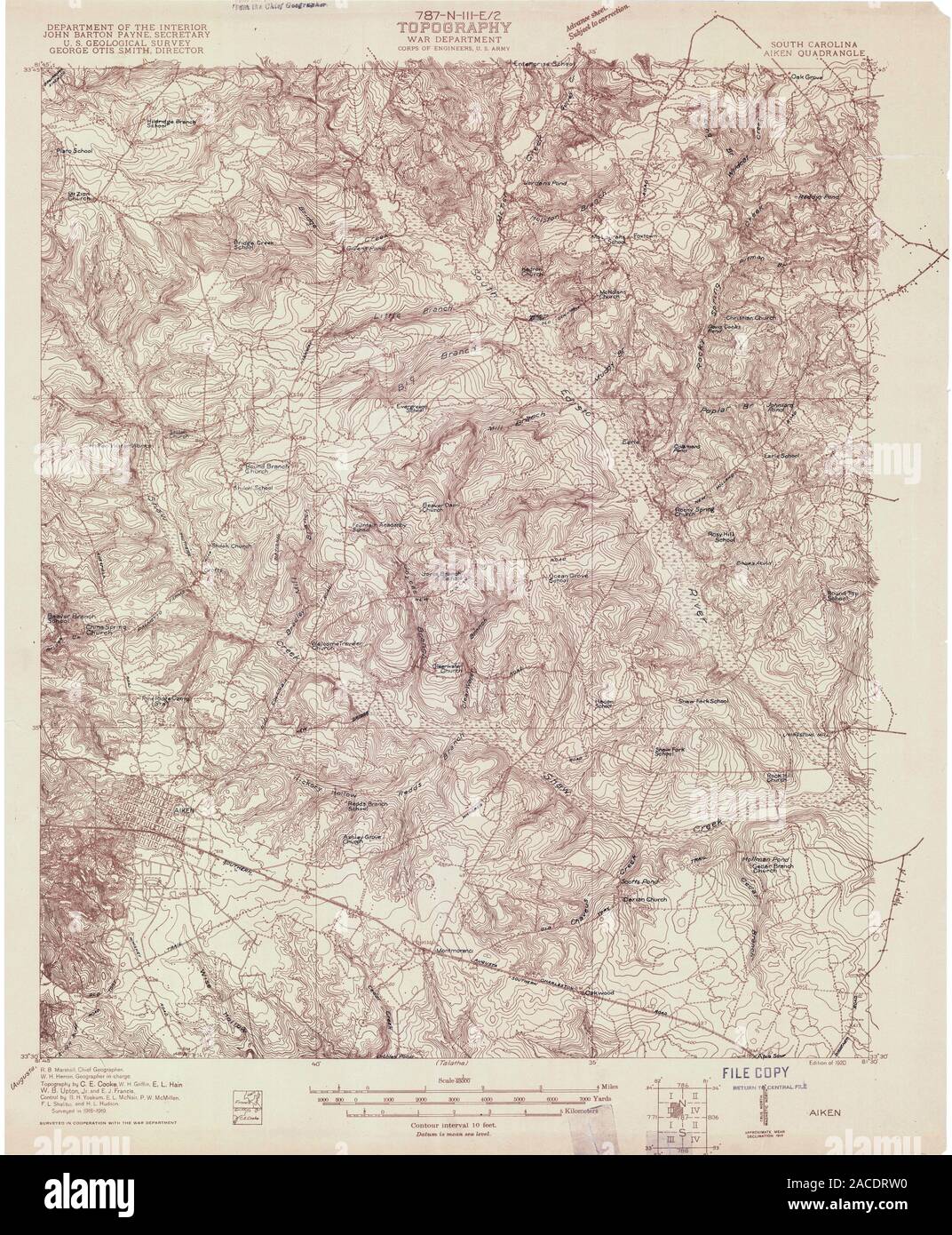 Map of aiken hi-res stock photography and images - Alamy
