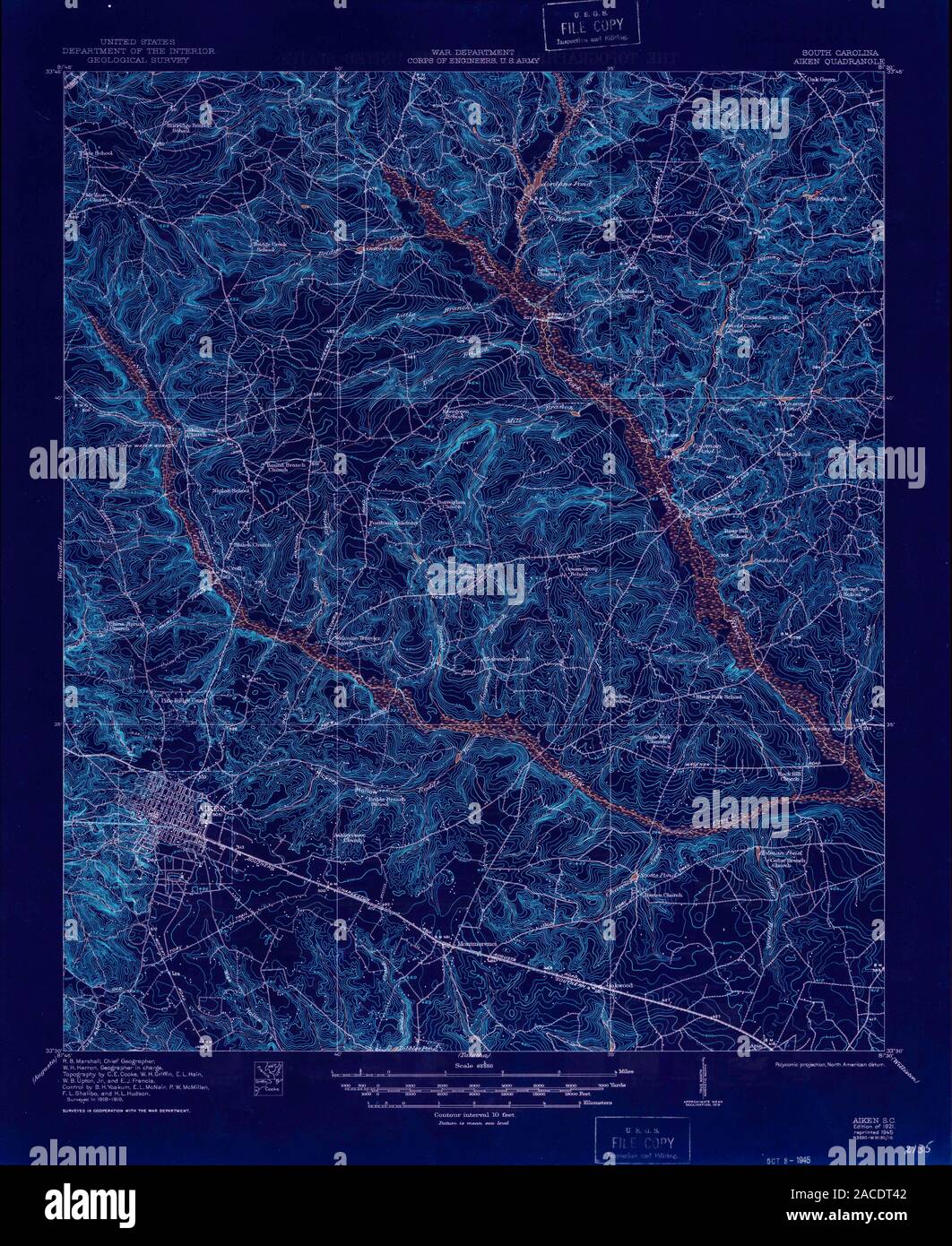 Aiken map hi-res stock photography and images - Alamy