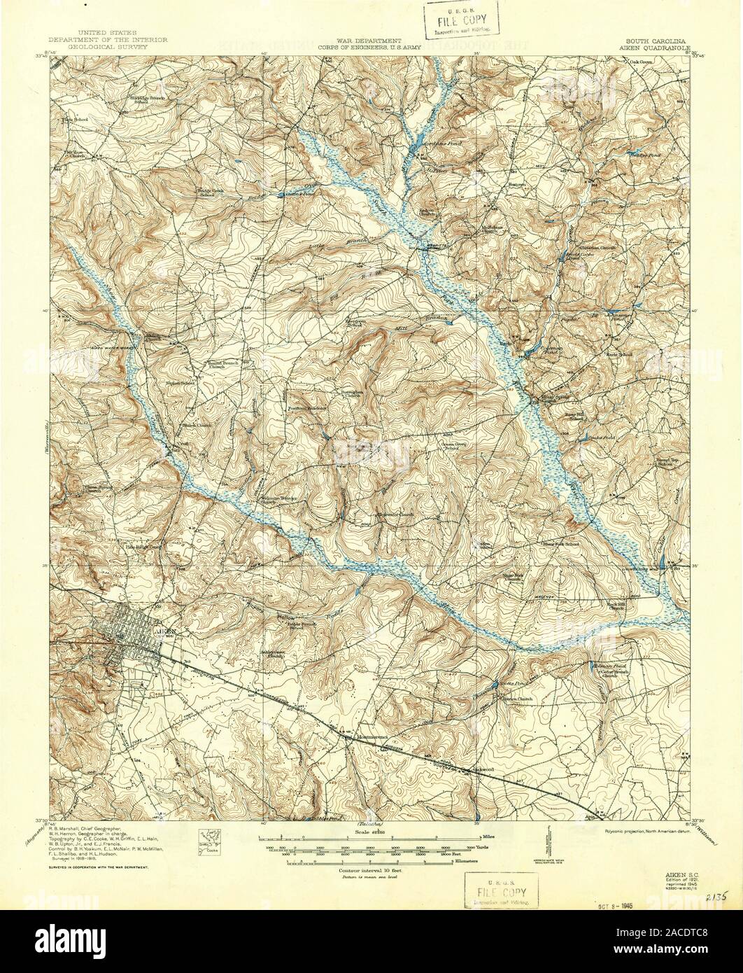 Aiken map hi-res stock photography and images - Alamy