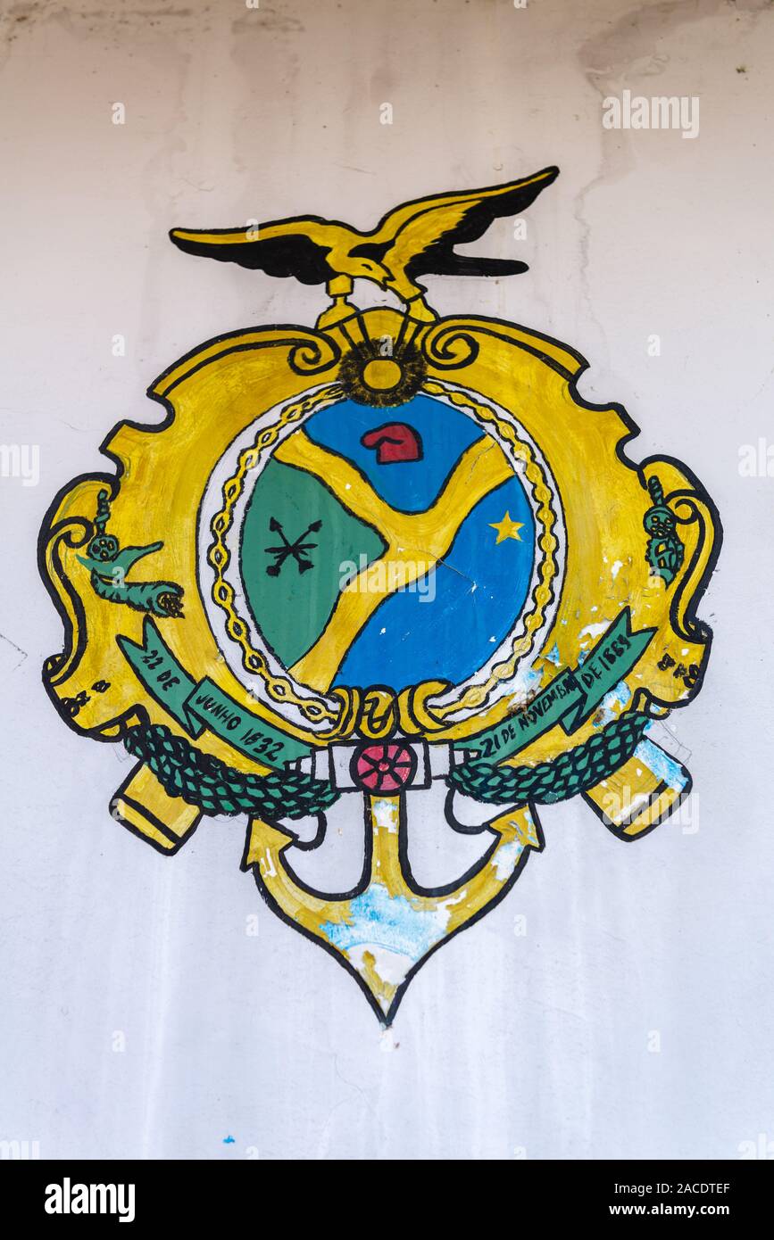 Vivid town of Tefé on Lake Tefé, Amazona River, Amazon State, Northern ...