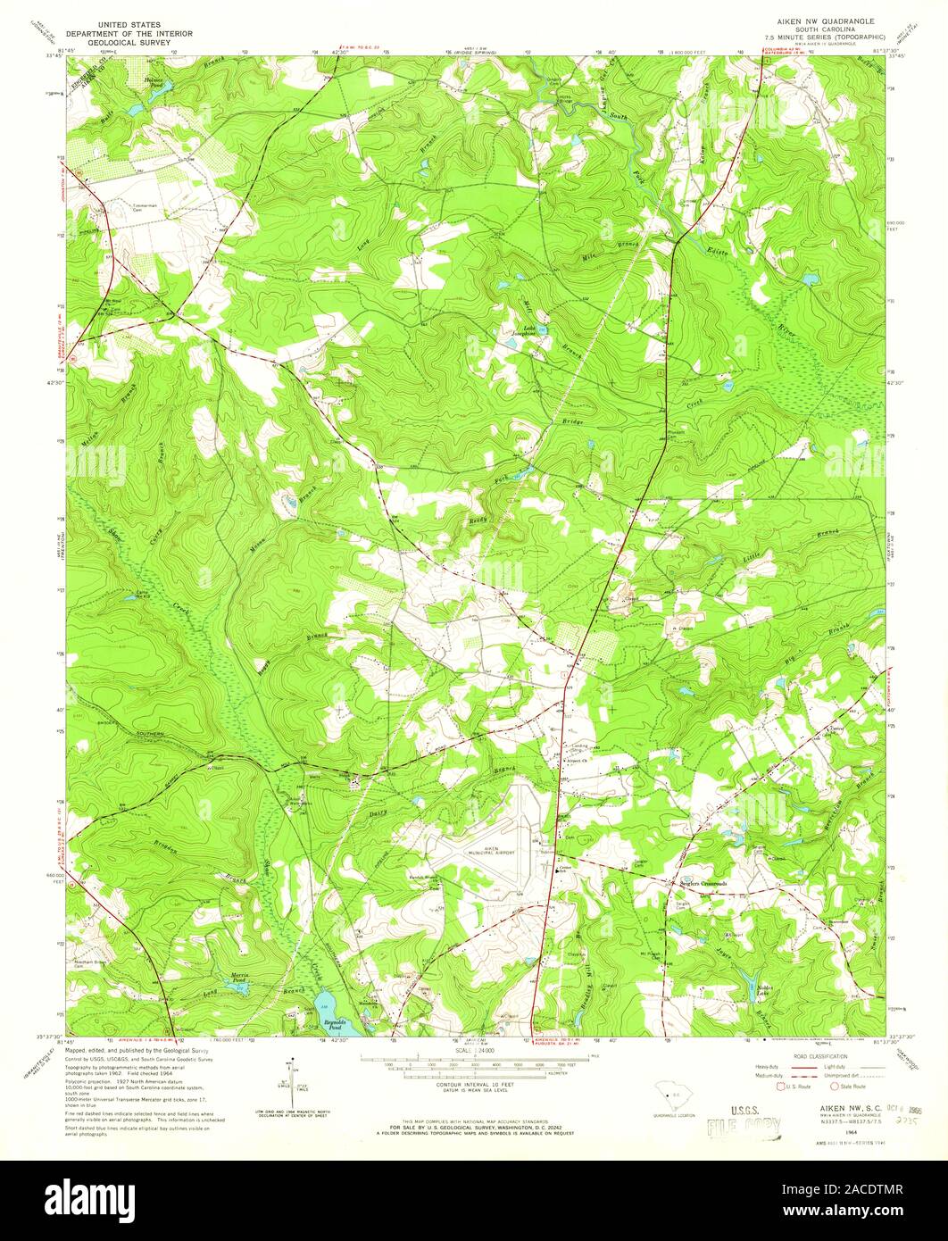 Map Of Aiken High Resolution Stock Photography and Images - Alamy