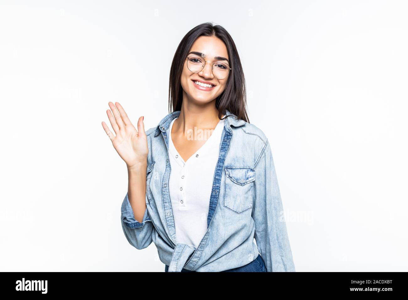 Teen girl waving adolescence hi-res stock photography and images - Alamy