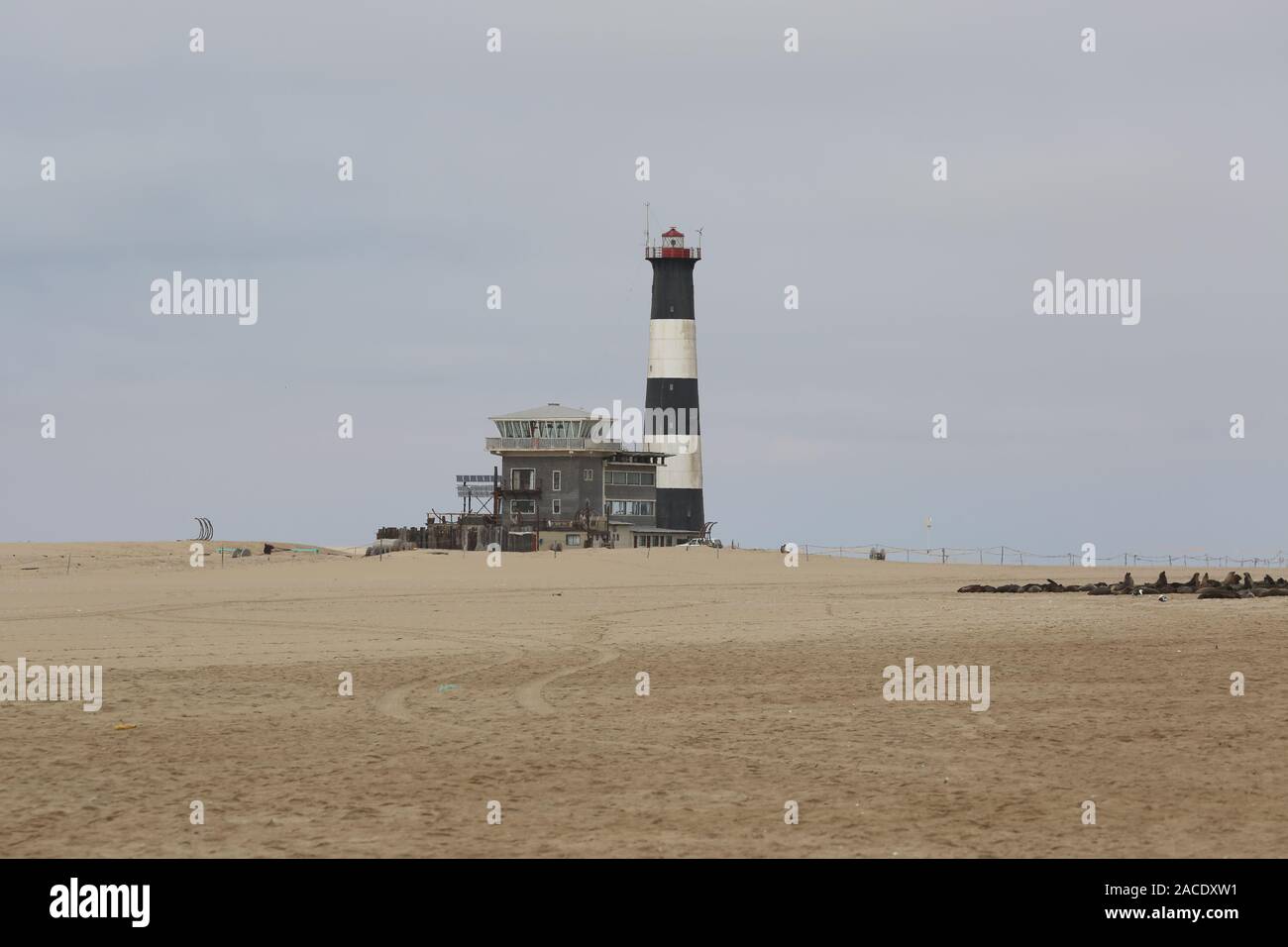 The lighthouse on the Walvis bay Stock Photo - Alamy