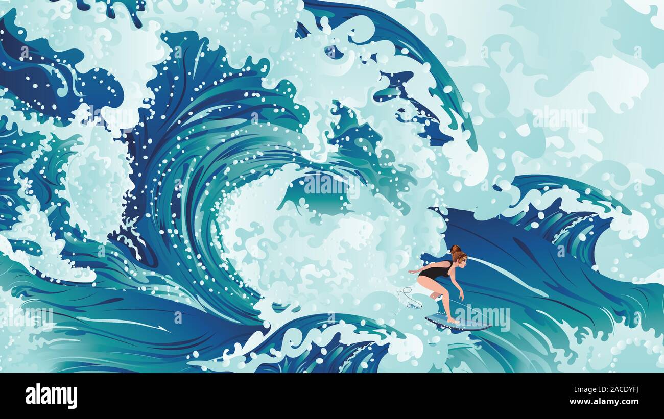 Rushing water background Stock Vector Images - Alamy