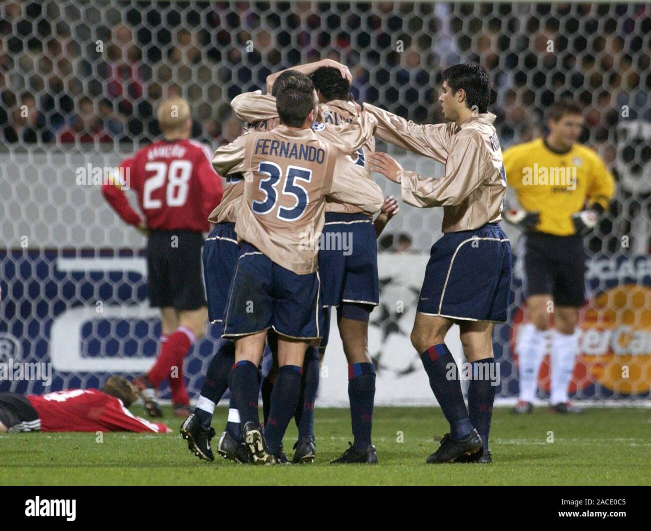 Barcelona uefa goal 2002 hi-res stock photography and images - Alamy