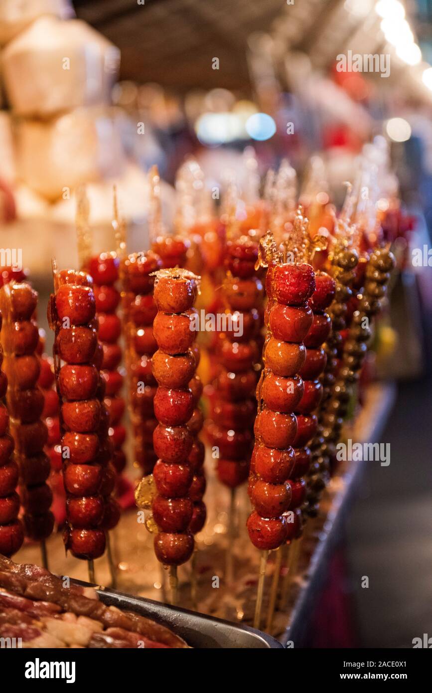 Street food in a market in Beijing, China Stock Photo - Alamy